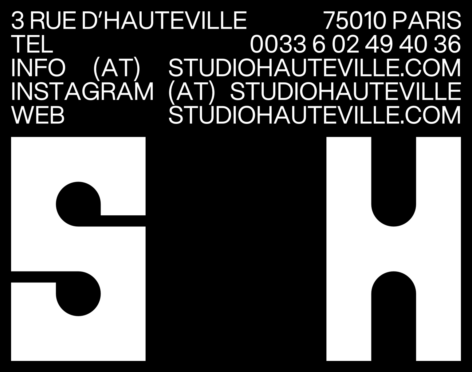 Studio Hauteville - Branding / édition / Identité visuelle / Typographie